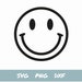 Smiley Face No.2 Svg | Happy Face No.2 Outline | Instant Digital ...
