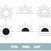 Half Sun SVG, Simple Sunshine Clipart, Boho Sun Vector, Instant Digital ...