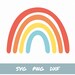 Rainbow Svg | Colorful Rainbow | Instant Digital Download - Etsy