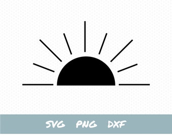 Half Sun Svg - Etsy UK