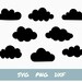 Cute Clouds SVG Bundle | 8 Hand Drawn Clouds | Instant Digital Download ...