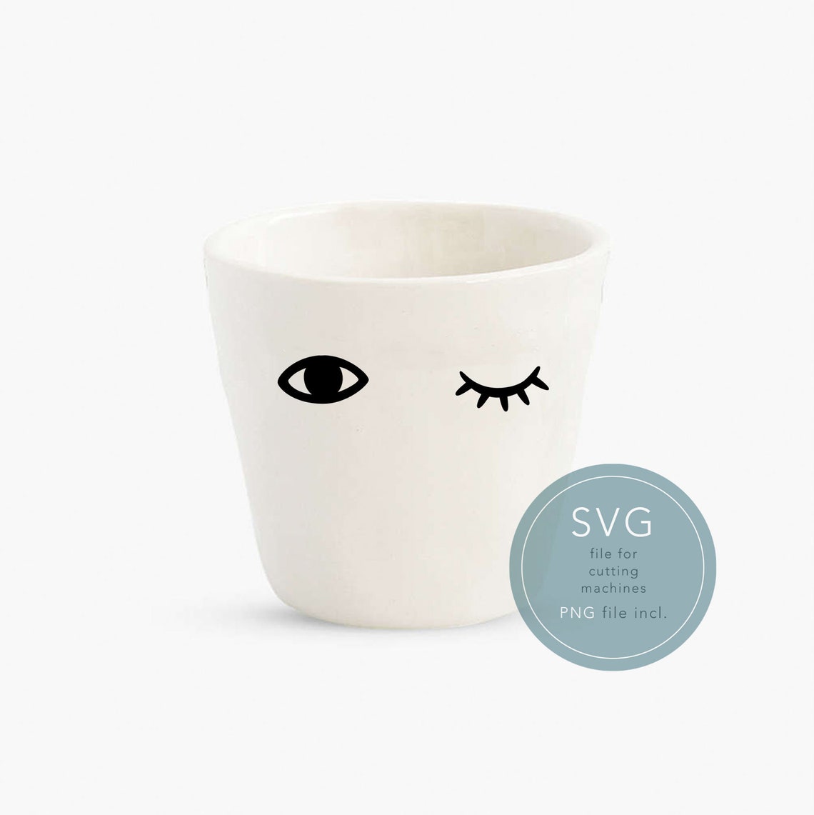 Winking Eyes Svg Open Closed Eyes Tshirt Png Instant | Etsy