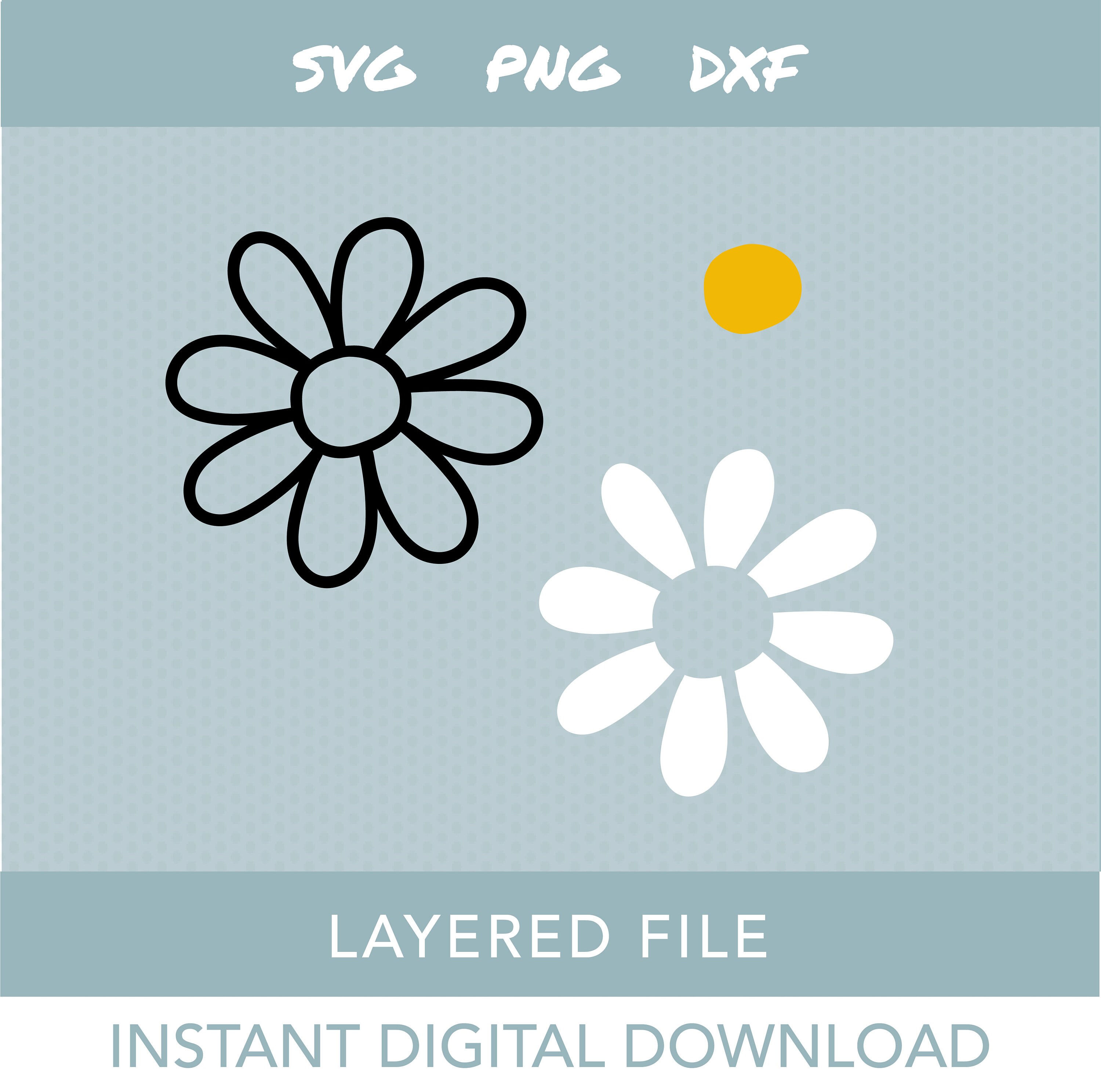 Daisy SVG | Daisy Flower Clipart | Instant Digital Download - Etsy