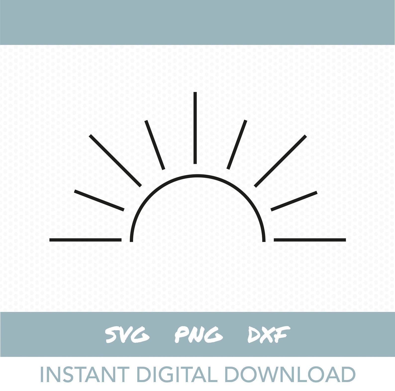 Half Sun SVG, Simple Sunshine Clipart, Boho Sun Vector, Instant Digital ...