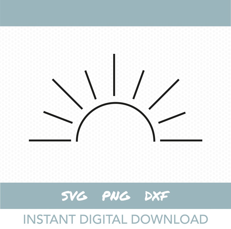 Half Sun SVG Simple Sunshine Clipart Boho Sun Vector - Etsy UK