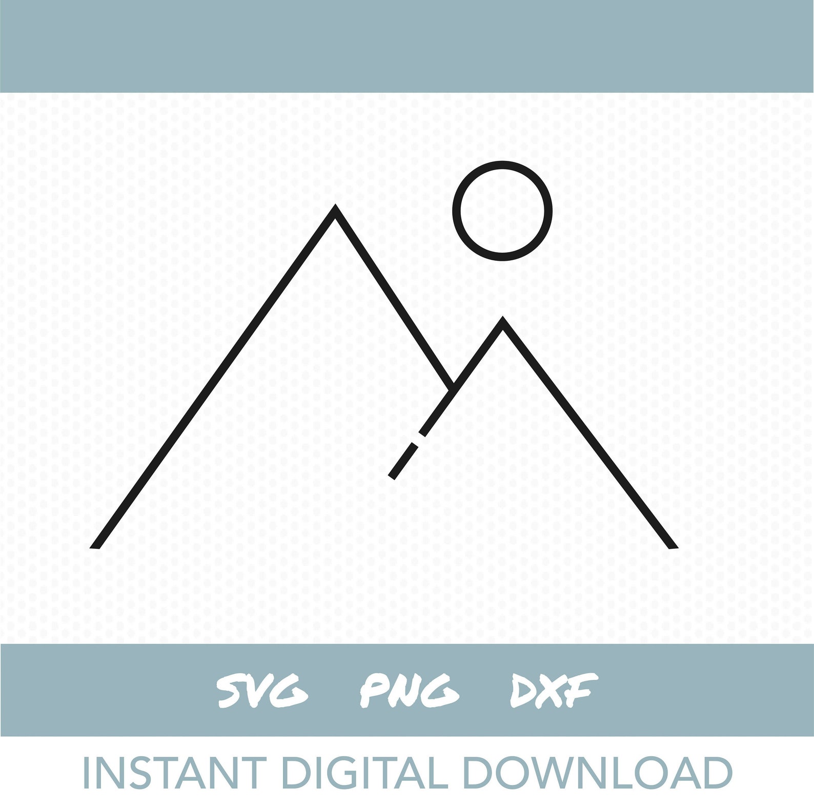 Minimalist Mountain SVG, Simple Mountain No.5, Line Drawing Vector ...