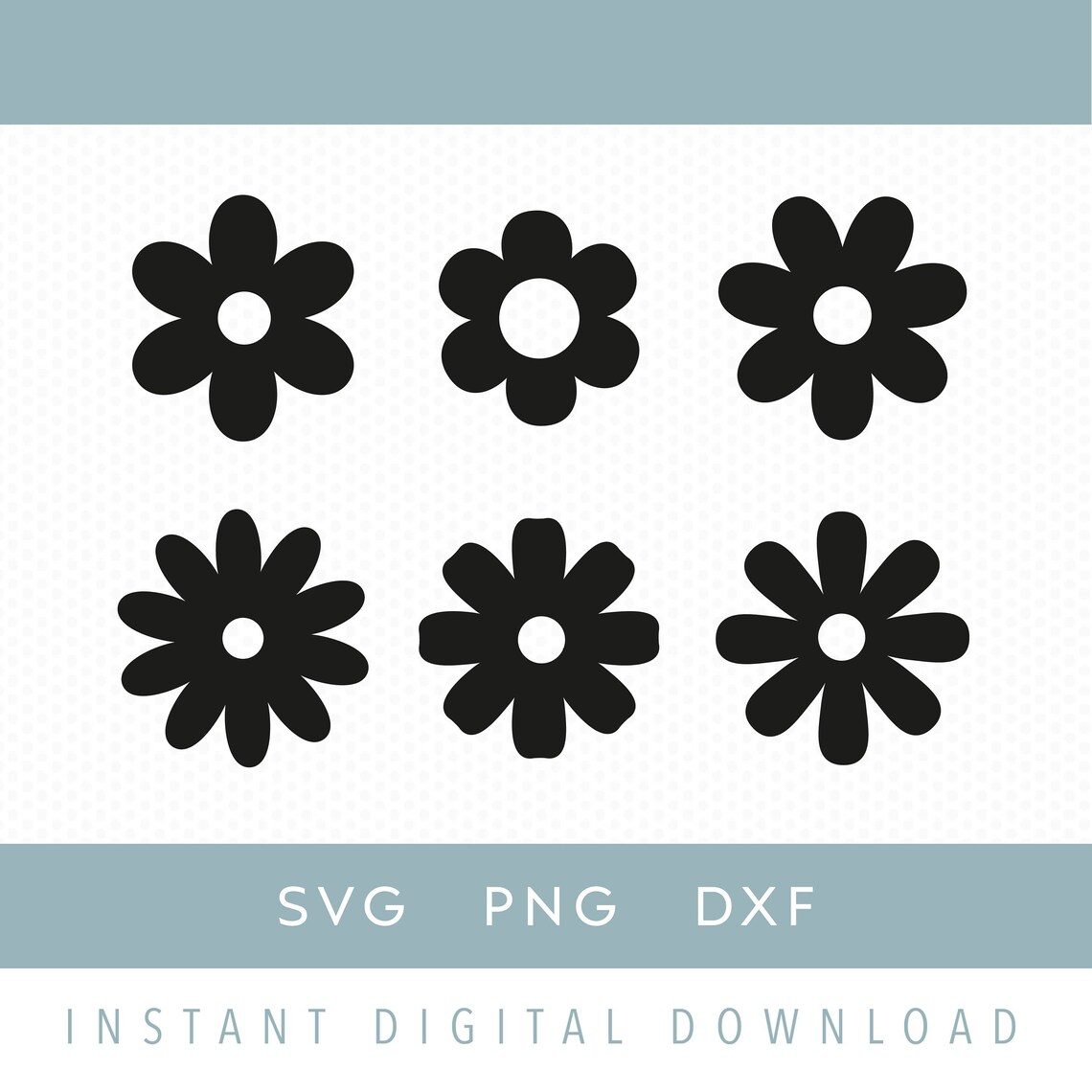 Daisy Black and White Svg Bundle, Daisy Png, Instant Digital Download ...