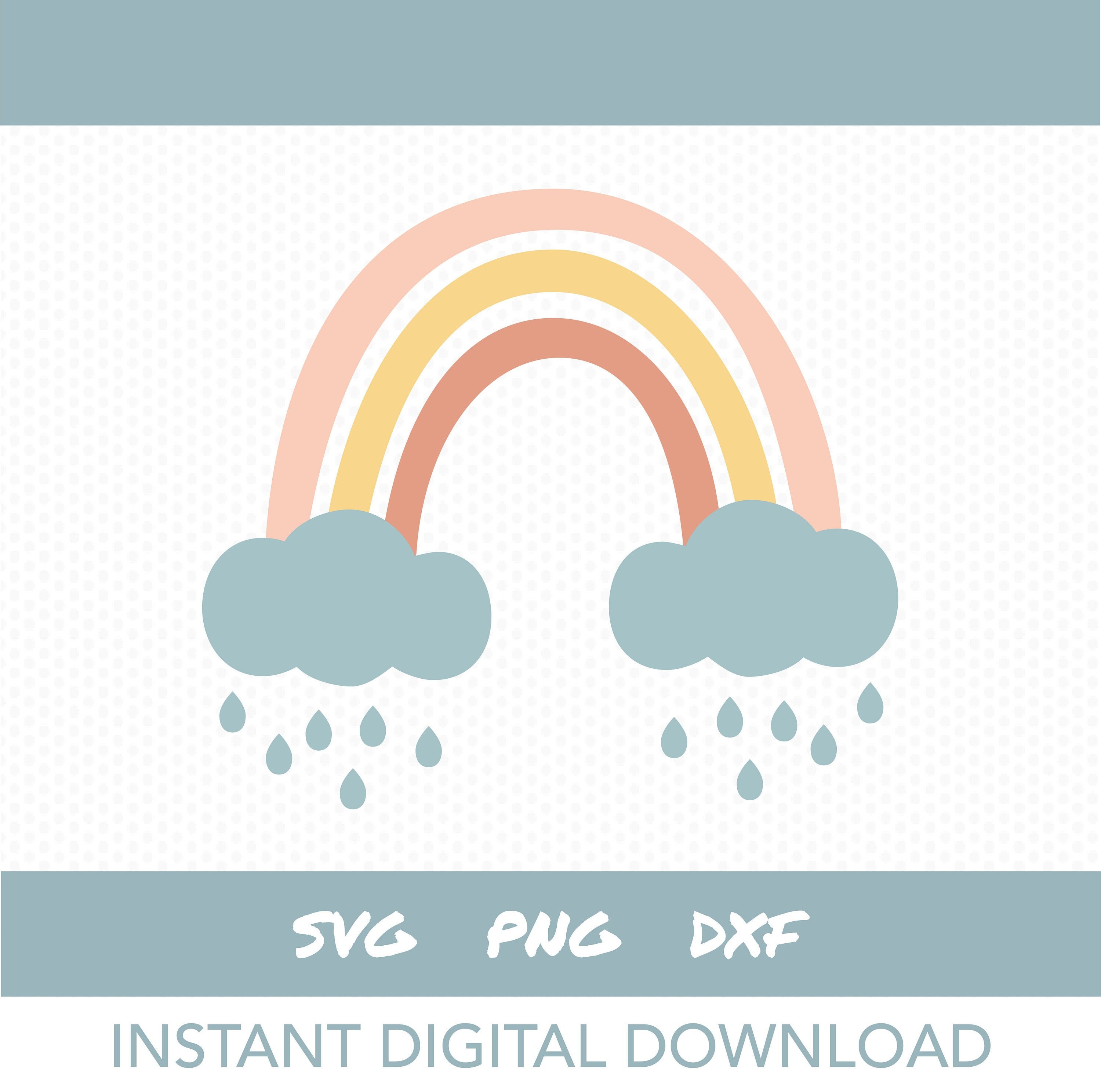 Rainbow Outline Svg Rainbow Clipart Svg Clouds Svg Cloud Etsy Images