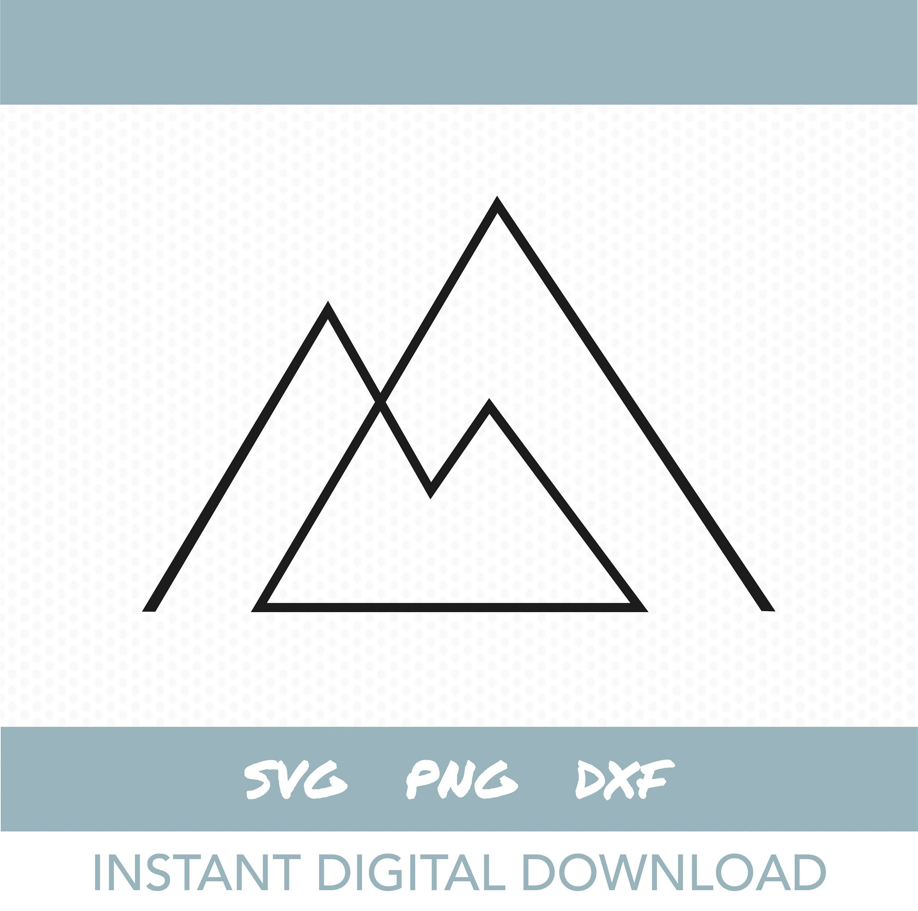 Minimalist Mountain SVG, Simple Mountain No.3, Line Drawing Vector ...