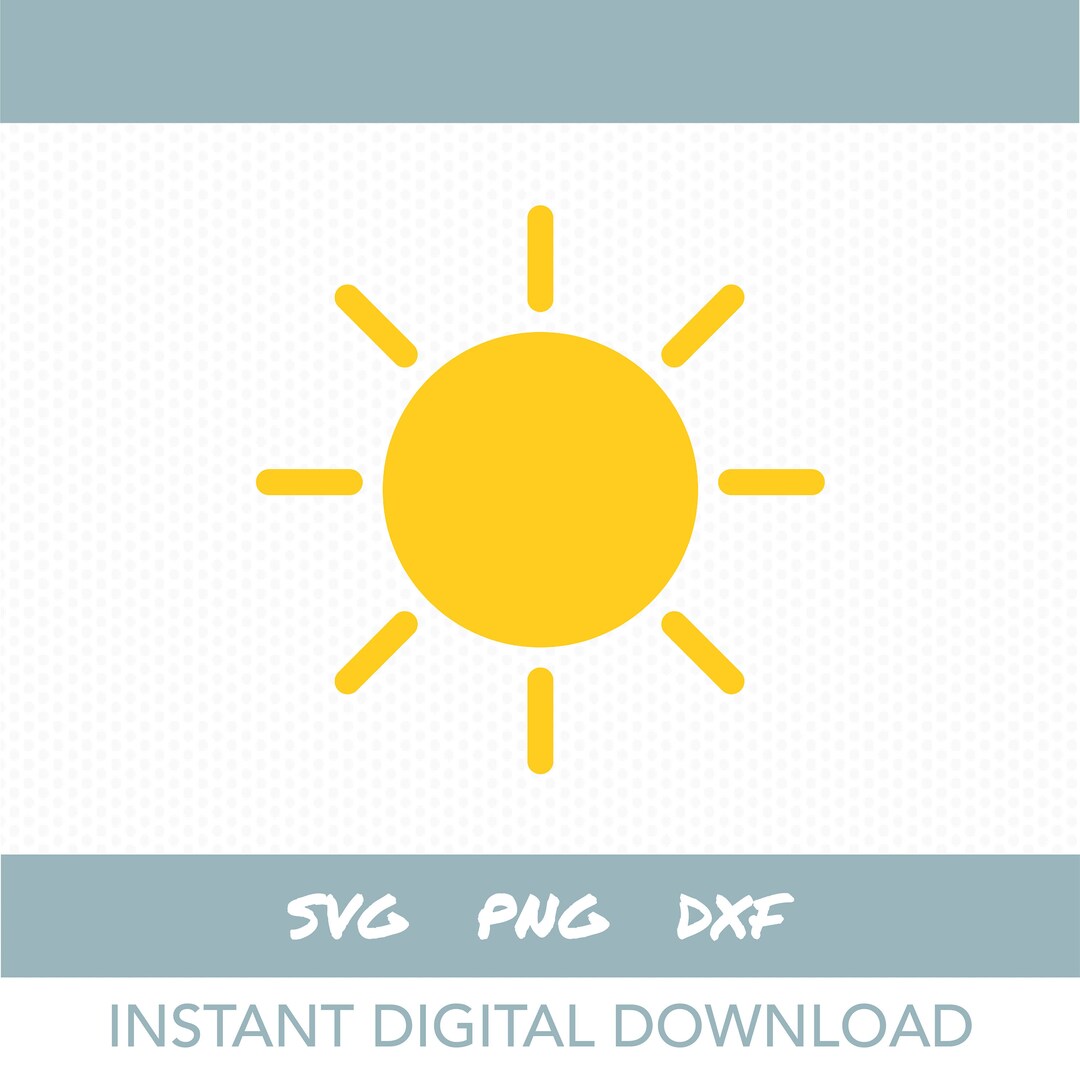 Sunshine SVG Simple Full Sun Clipart Yellow Sun Vector - Etsy Finland