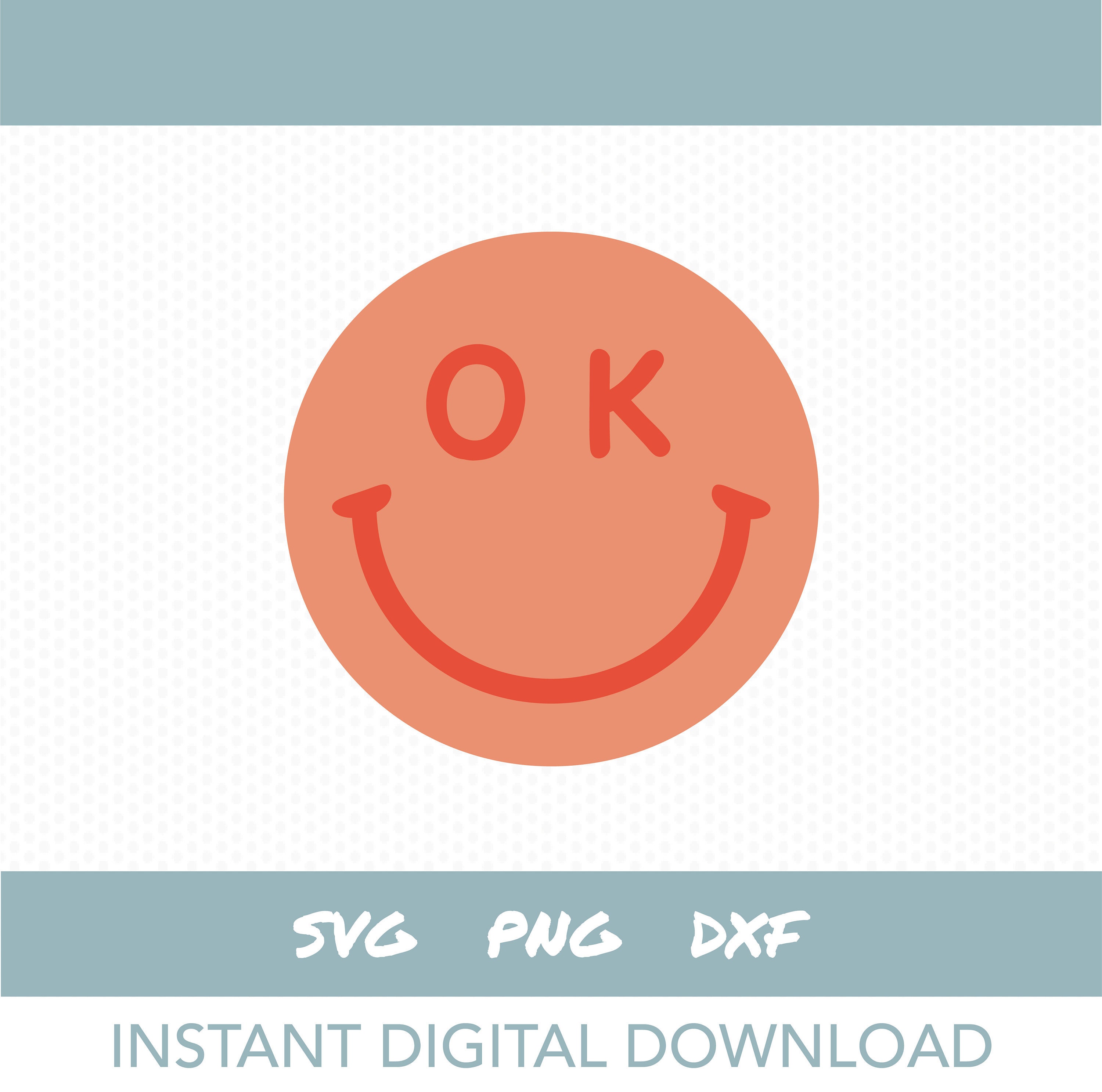 OK smiley face pink svg / OK face outline png / Descarga digital ...