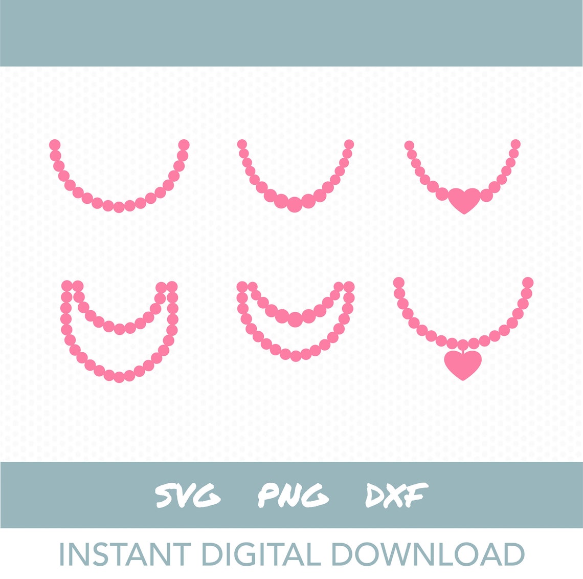 Pearl Necklace Svg Bundle | Instant Digital Download - Etsy