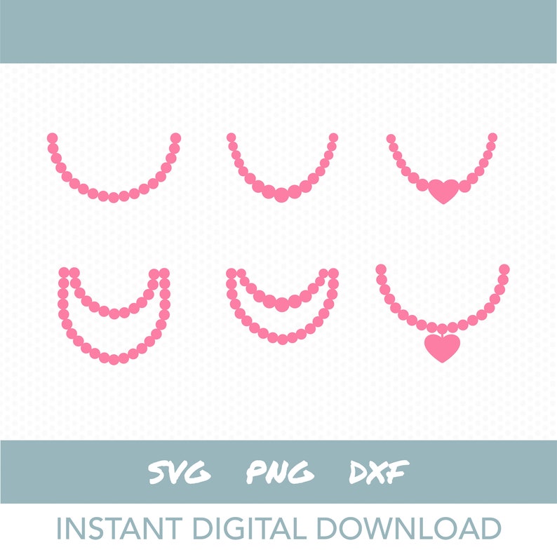 Pearl Necklace Svg Bundle | Instant Digital Download - Etsy