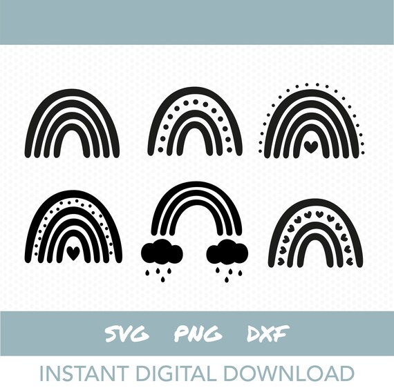 Rainbow Svg Bundle Instant Digital Download - Etsy