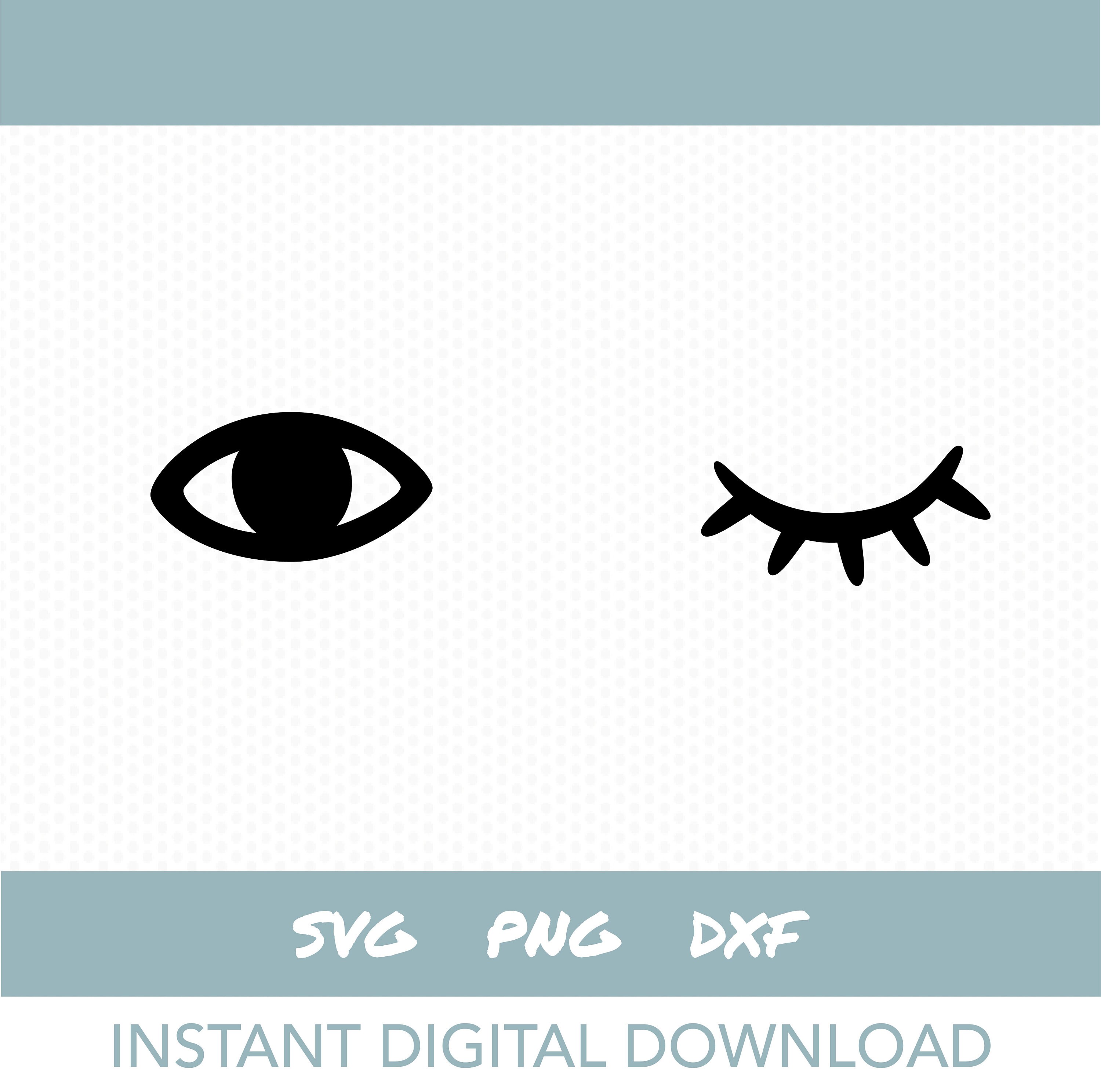 Instant digital download Winking eyes svg Open closed eyes tshirt png ...