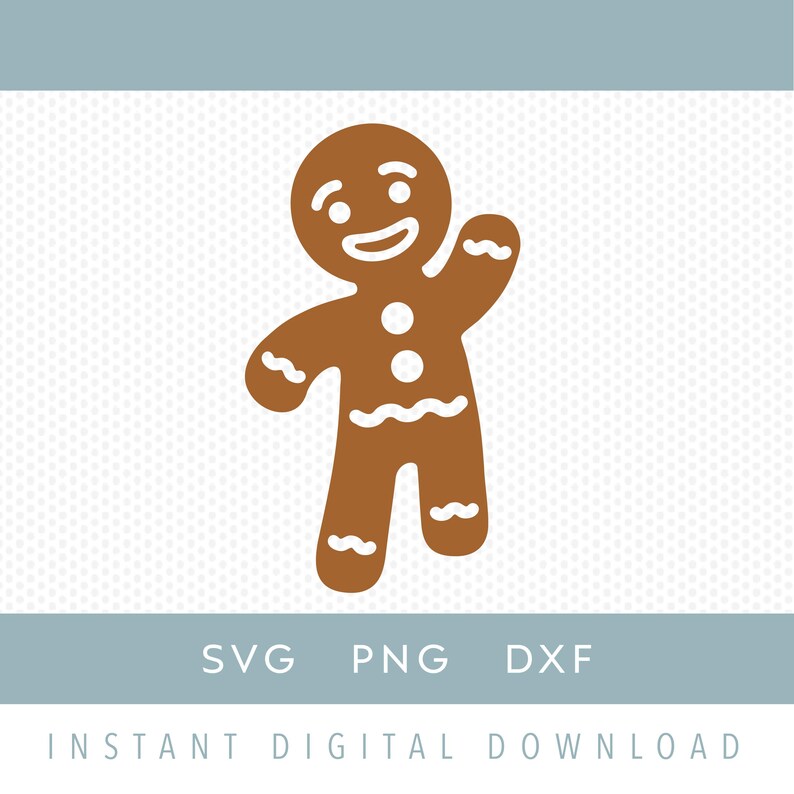 Gingerbread Man SVG, Christmas Instant Digital Download - Etsy