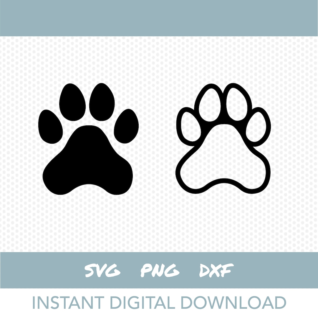 Paw Print SVG Dog Paw Prints Instant Digital Download - Etsy