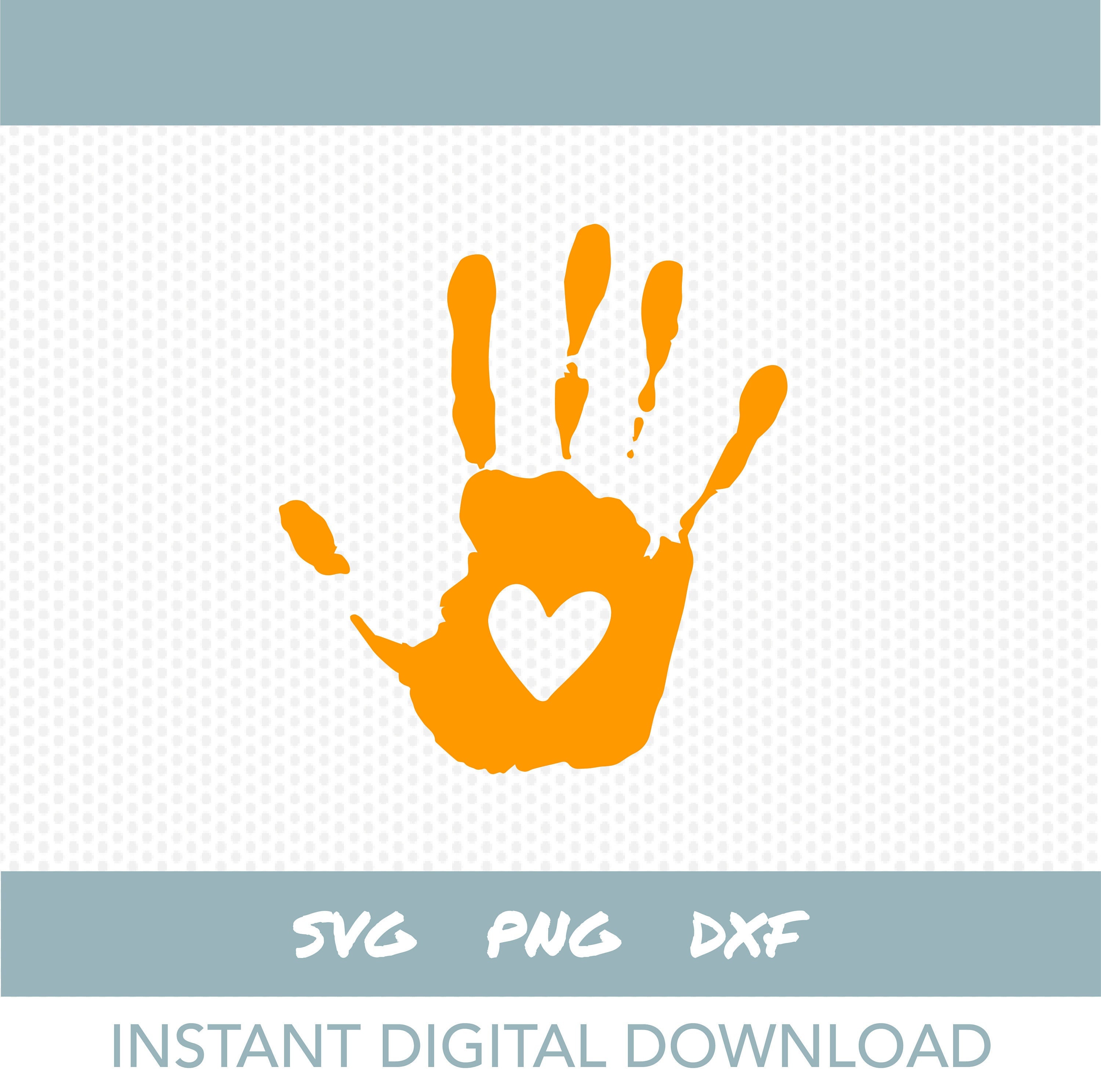 End Gun Violence Svg Orange Hand Print Png No Gun Awareness Day Instant ...