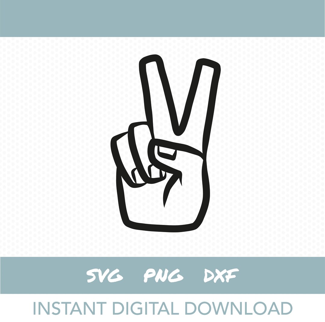 Peace Sing Svg | Peace Hand Sing Outline | Instant Digital Download - Etsy