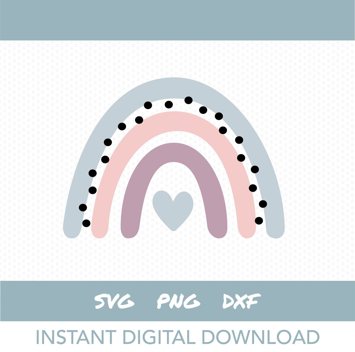 Custom Rainbow Svg Hand Drawn Pastel Color Rainbow With | Etsy