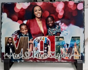 Valentine's Day Photo Slate Gift, Photo Rock Slate Gift, Customized ...