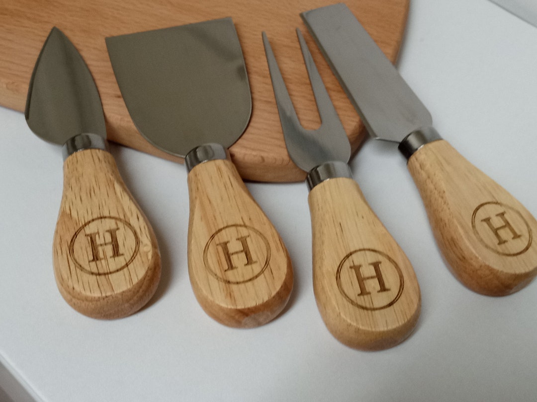 Custom-engraved/personalized Set of 4 Charcuterie Cheese Knives ...