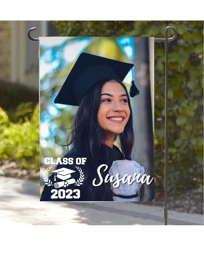 2023 Graduation Garden Flag, Personalized Senior Photo Flag, Graduation ...