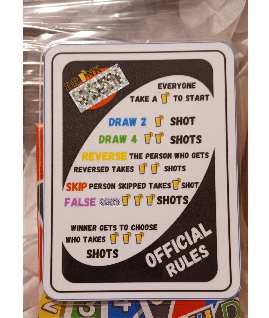 Drunk Card Game Set, Drinking Games/party Games/custom Shot ...