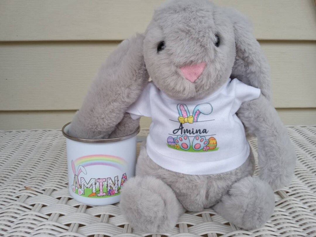 Personalized Easter Bunny, Plush Bunny, Plush Toy, Easter Gift for Kids ...