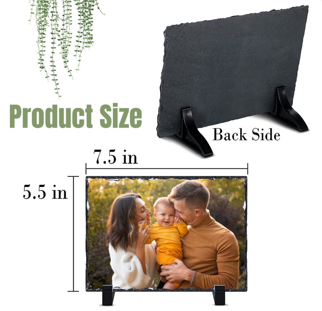 Photo Slate Gift, Photo Rock Slate Gift, Customized Photo Slate, Mother ...