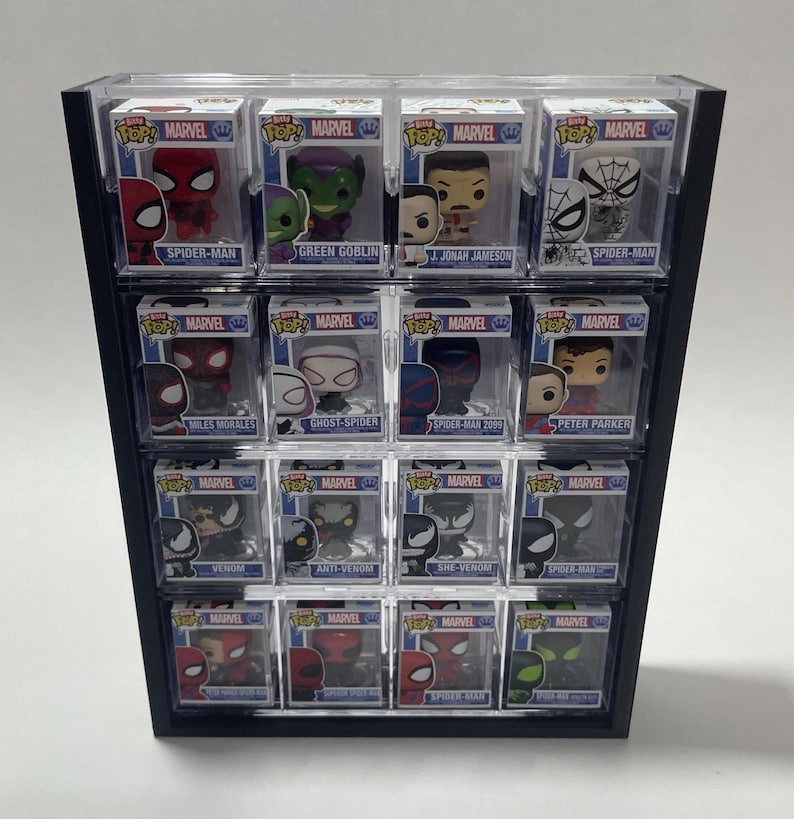 Wall Mounted Funko Bitty Pop Display | Minimalist 3D Printed Shelf ...