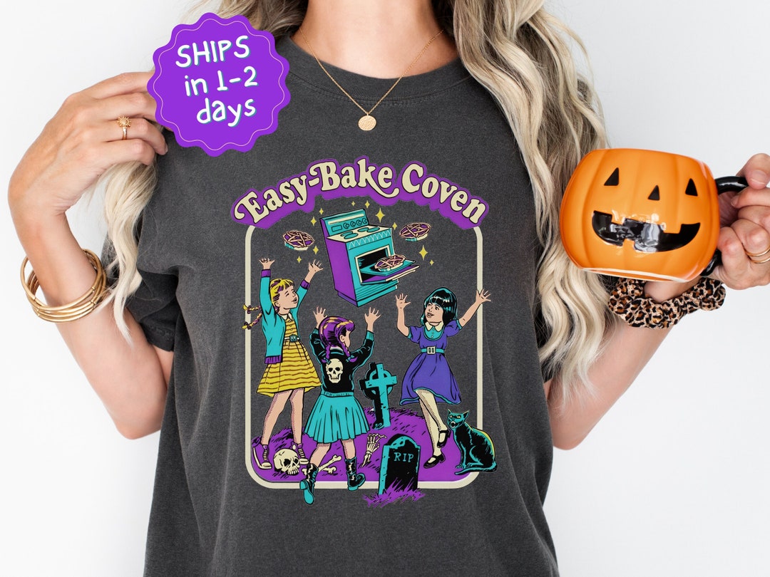 Easy Bake Coven Halloween 90s Horror Movie Tee Retro Oversized Comfort ...