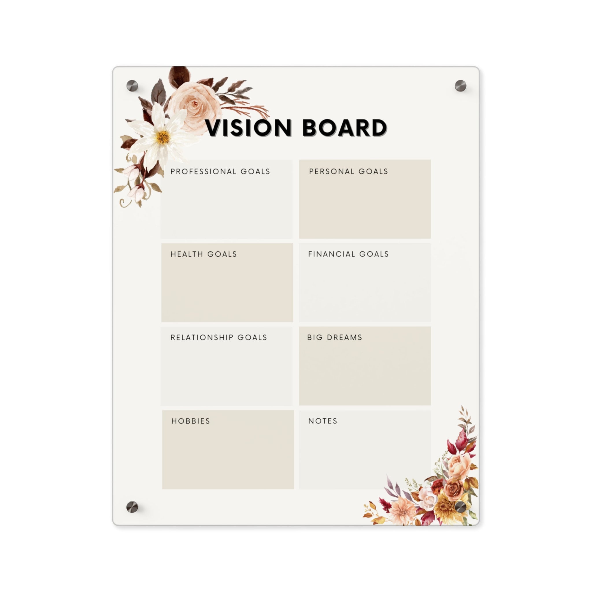 Acrylic Wall Vision Board, Manifestation Board, College Student Gift ...