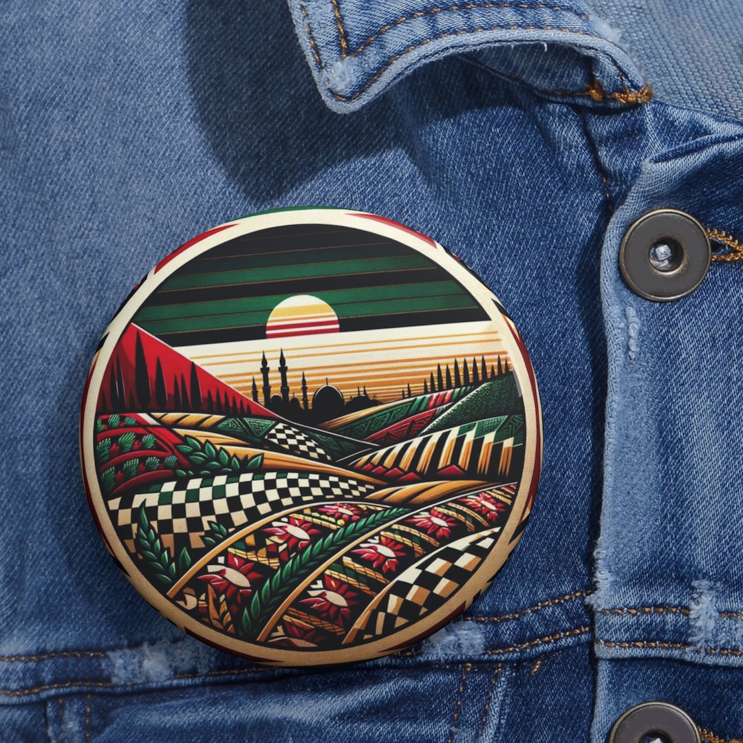 End Genocide, Free Gaza Pin Traditional Palestinian Art for Justice ...
