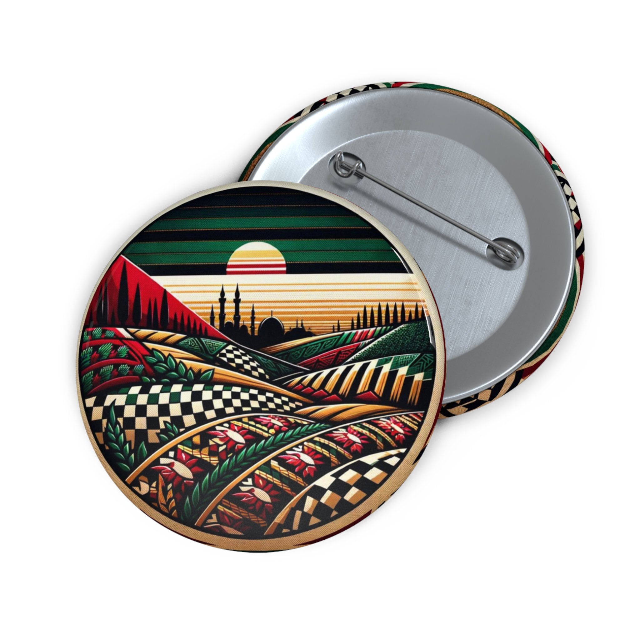 End Genocide, Free Gaza Pin Traditional Palestinian Art for Justice ...