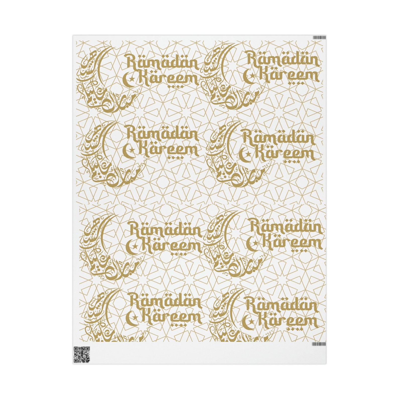 Ramadan Kareem Wrapping Papers - Islamic Art Wrapping Paper - Crescent ...