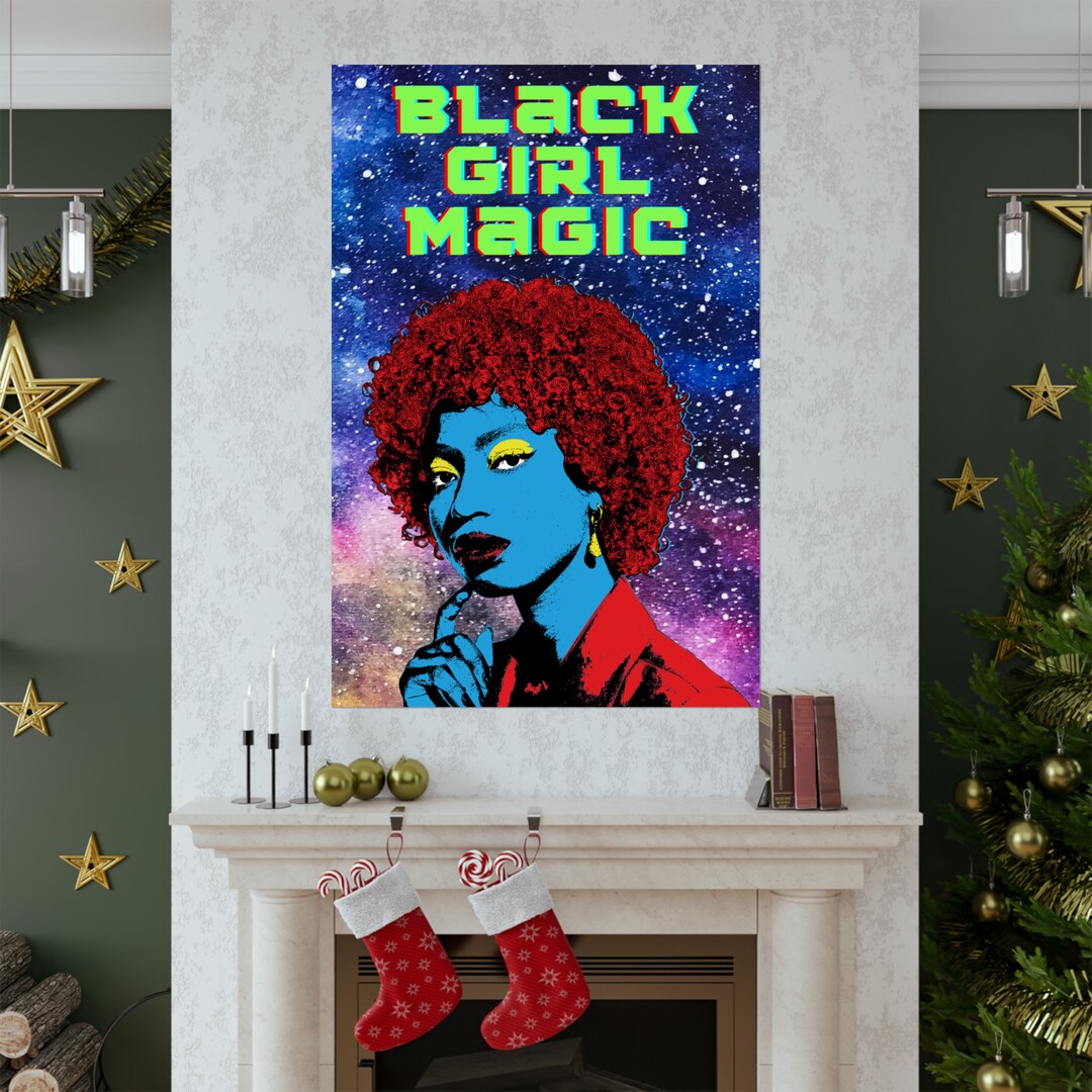 Afrofuturism Matte Vertical Posters Afrocentric Wall Decor Black Femininity Wall Art Black Girl ...