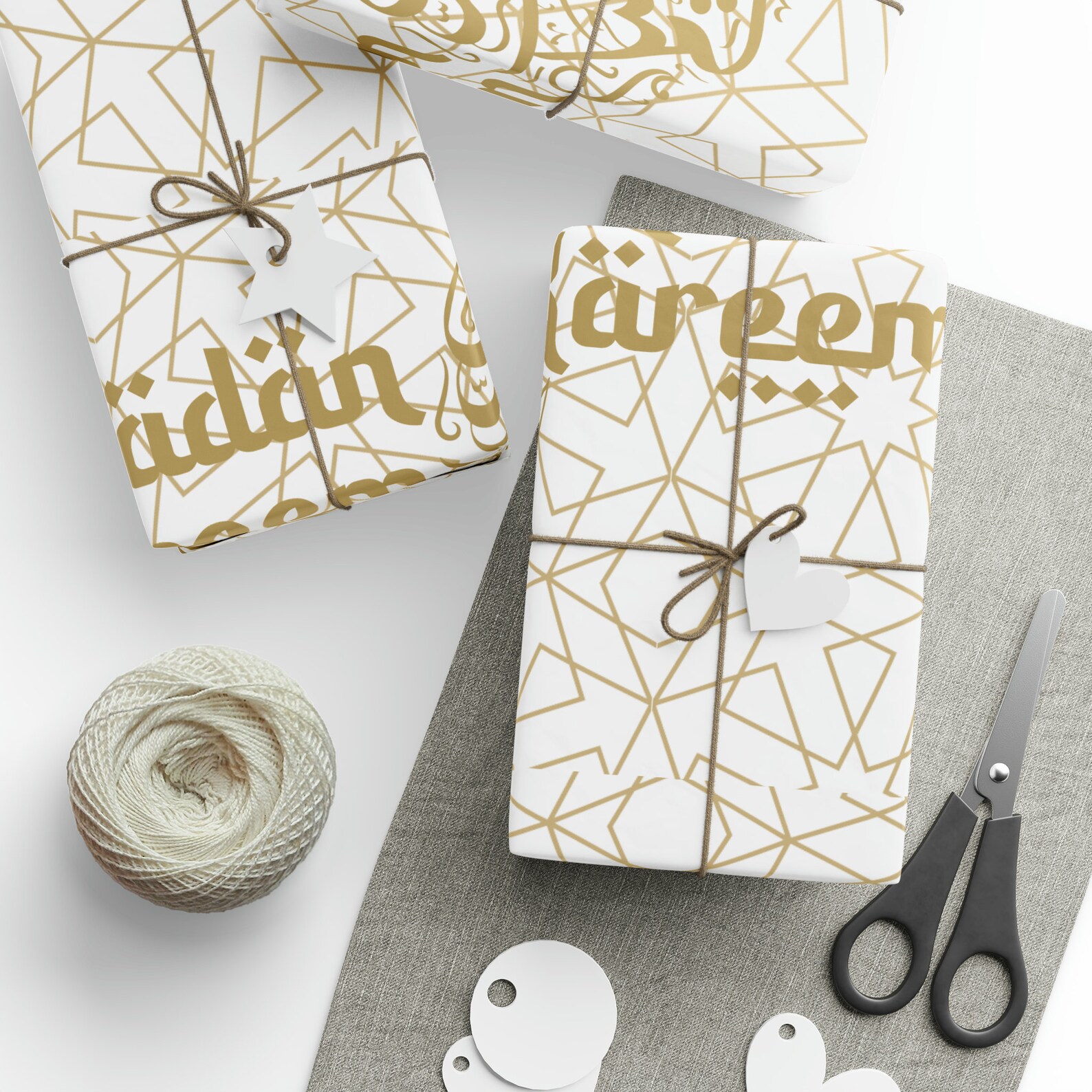 Ramadan Kareem Wrapping Papers - Islamic Art Wrapping Paper - Crescent ...