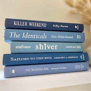 Denim Book Bundle - Decorative Books for Decor (blue, Light Blue) - Etsy