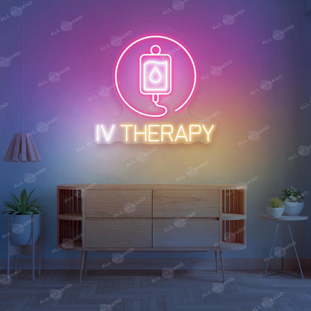 IV Therapy Neon Sign Therapy LED Lights Iv Injection Room Wall Decor ...