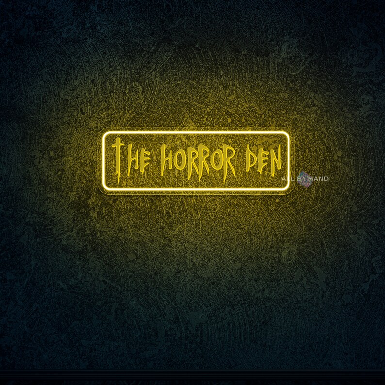 The Horror Den Neon Sign the Horror Den Sign Halloween LED Light ...