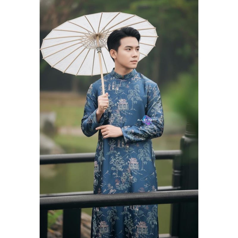 Blue Brocade Wedding Men - Etsy