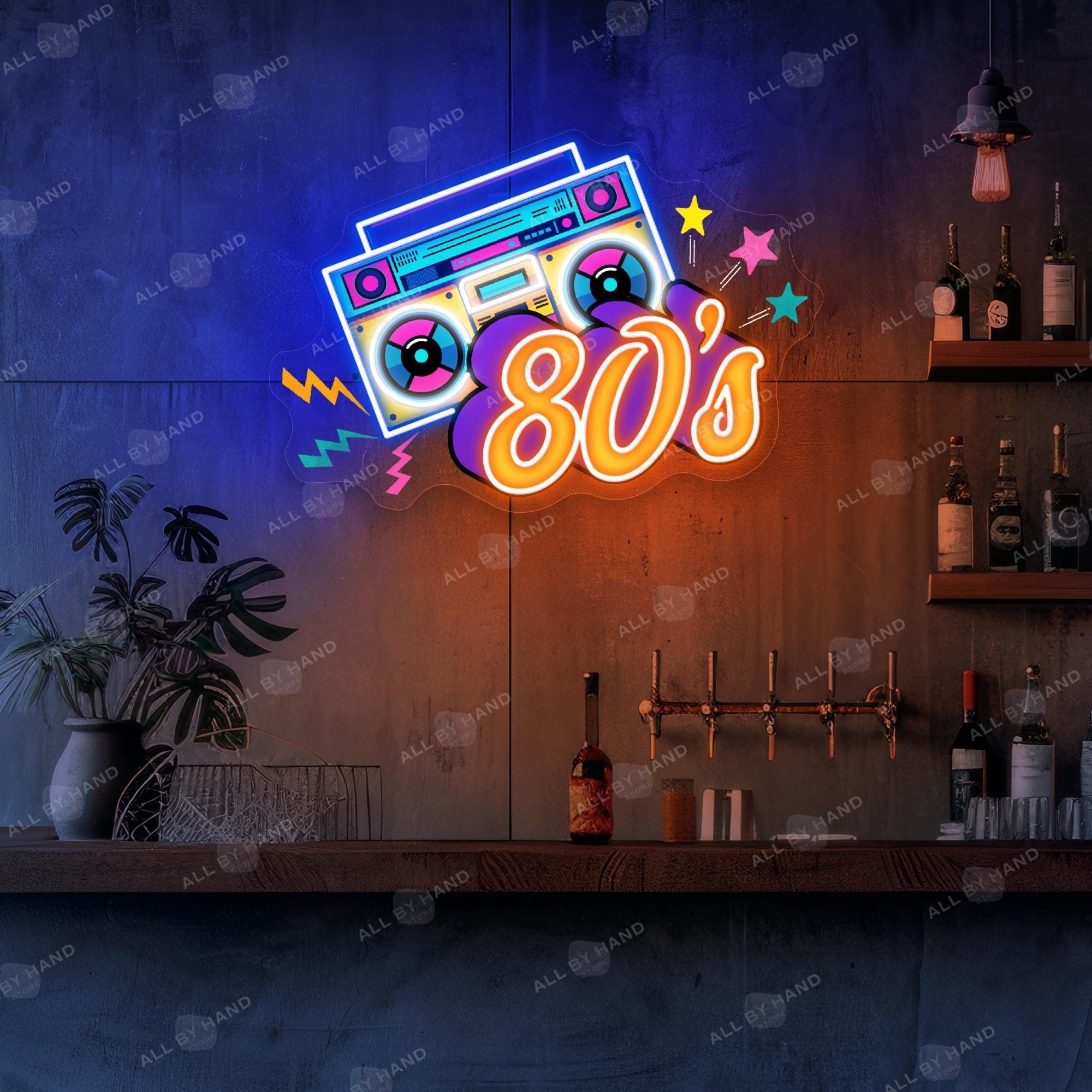 80s Neon Sign Custom Back to the 80s Retro Themed Party LED Neon Light ...