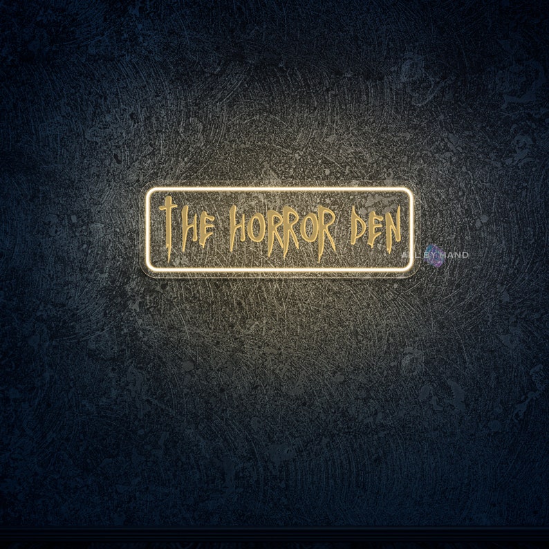 The Horror Den Neon Sign the Horror Den Sign Halloween LED Light ...