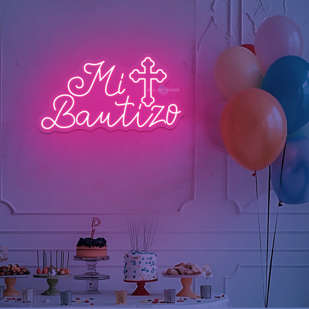 Mi Bautizo Sign My Bautizo Backdrop Spanish My Christening Baptism Gift ...