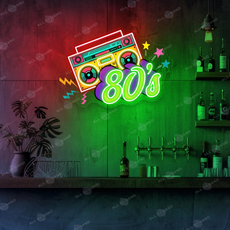 80s Neon Sign Custom Back to the 80s Retro Themed Party LED Neon Light ...