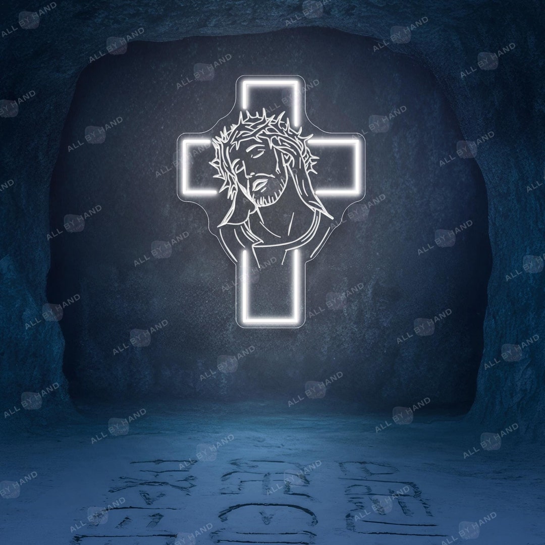 Cross Neon Sign Jesus LED Cross Sign Cross Neon Light Jesus Neon Sign ...