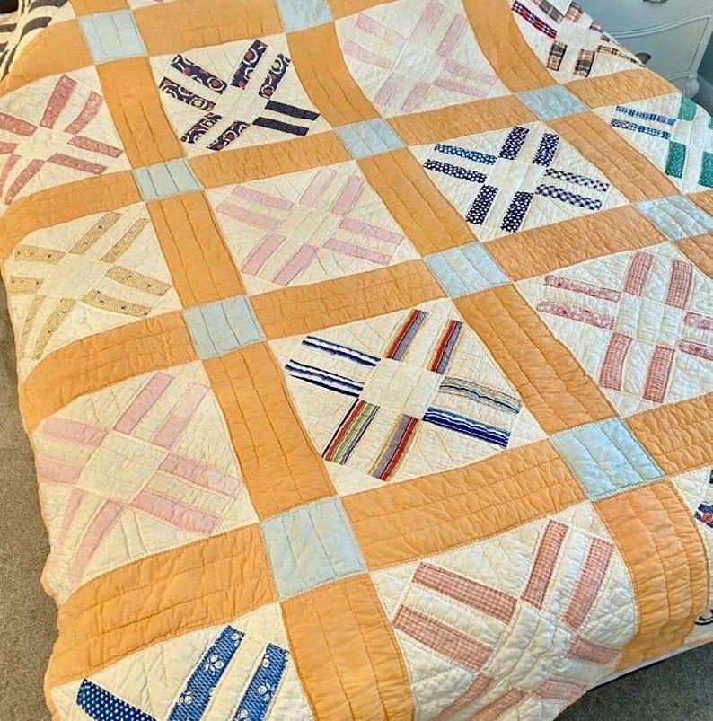 Antique Railroad Crossing Quilt - Etsy