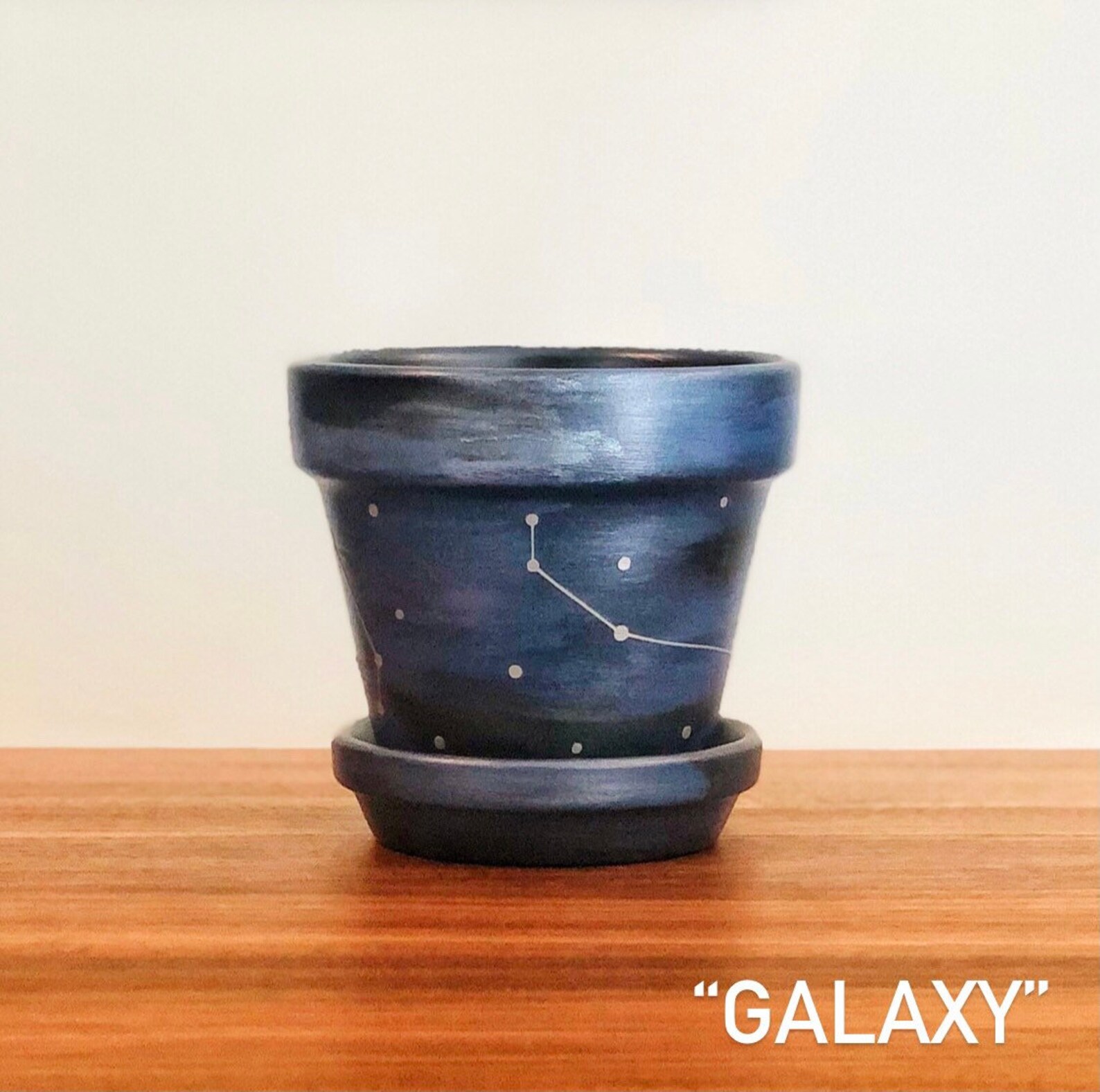Constellation Planter Pot Navy or Galaxy Hand Painted - Etsy