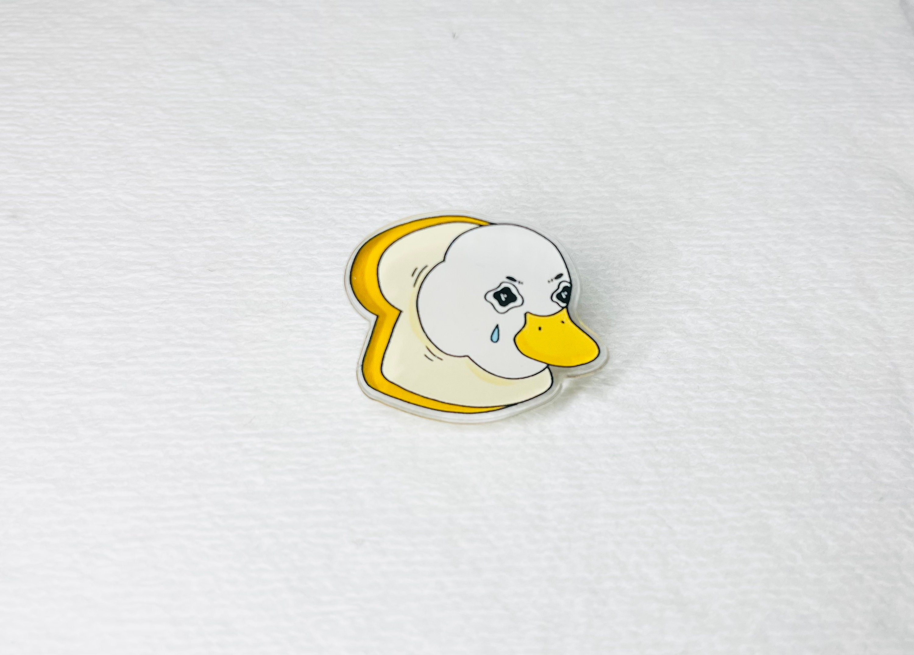 Crying Duck Stuck in A Bread Pin Cute Acrylic Pin - Etsy